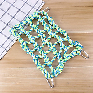 UEETEK Rat Ferret Climbing Rope Net Pet Bed Small Animal Activity Toy for Hamster Parrot