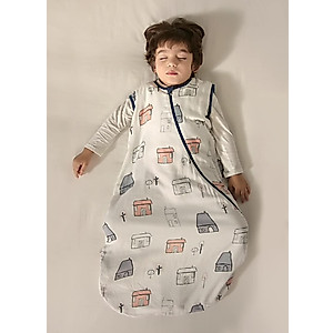 bc babycare Baby Sleep Sack 12-18M 100% Soft Organic Cotton Baby Sleeping Bag 2-Way Zipper Large Size and Space Confortable Sleeveless Wearable Blanket 29.4-33.4 Inch