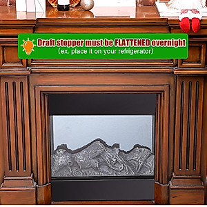 4 Pieces Magnetic Fireplace Draft Blocker Fireplace Vent Cover Blocker for Heat Loss Indoor Magnetic Draft Stopper for Inside Iron Frame Screen(36 x 4 Inch)