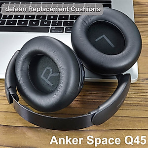 Q45 Earpads - defean Replacement Ear Pads Cover Cushions Compatible with Anker Space Q45 Adaptive Active Noise Cancelling Headphones (Black)