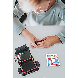 BUDDLETS-Bot Robot Toy Kit for Kids Ages 8-12 - STEM Coding Robotic Toy Car for Beginners - Engineering DIY Building Kit with Voice, Coding & App Controlled Robot (Black)