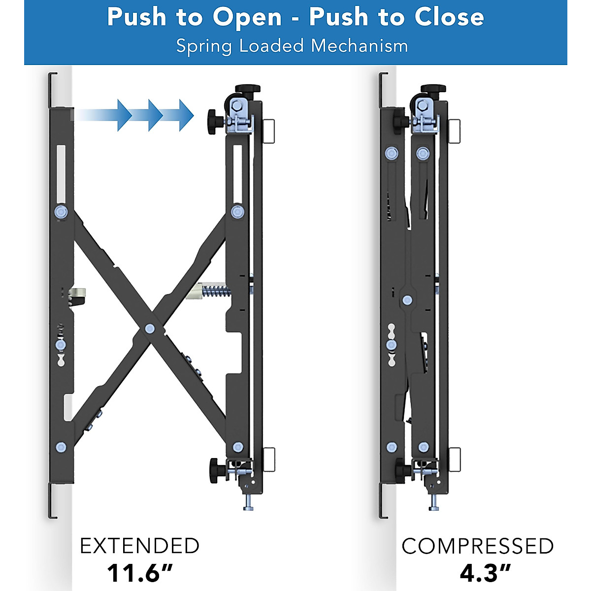 Mount-It! Video Wall Mount with Pop Out Function, Digital Signage TV Menu Board Mount for 32 to 70" TVs, Up to VESA 400x400, Commercial Grade 110 Lbs Capacity
