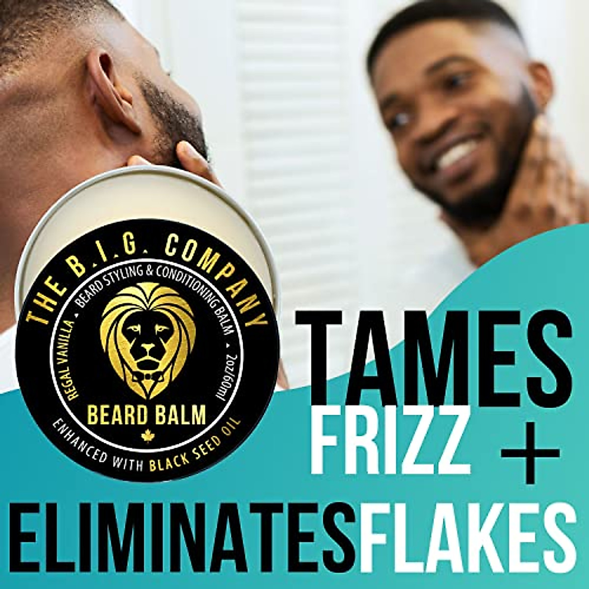 B.I.G. Company Beard Balm for Men - Light Weight Beard Wax with Good Hold, Styling, Control and Deep Conditioning of Beard Hair - Promotes Natural Beard Growth