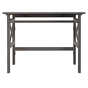 Winsome Wood Xander Computer Desk, Oyster Gray