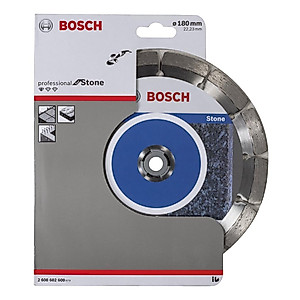 Bosch 2608602600 Standard for Stone Diamond Cutting Disc, 180mm Ø, 22.23mm x 2mm x 10mm, Silver/Grey