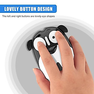 FLY WAY Cute Wireless Mouse, Cartoon Dog 2.4GHz Rechargeable Cordless Mouse with Nano USB Receiver Children Mice Kids Gaming Mouse for Notebook,Laptop,PC,Desktop (black)