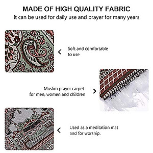 ABOOFAN 1 Pc Muslim Prayer Mat Mosque Comfortable Prayer Rug Portable Prayer Rug