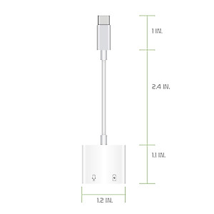 Pro Headphone 3Amp Aux Adapter Compatible with Your Sony WF-1000XM3 Plus USB-C 3.5mm Audio & Hi-Power Charging Port (Charge While You Listen)