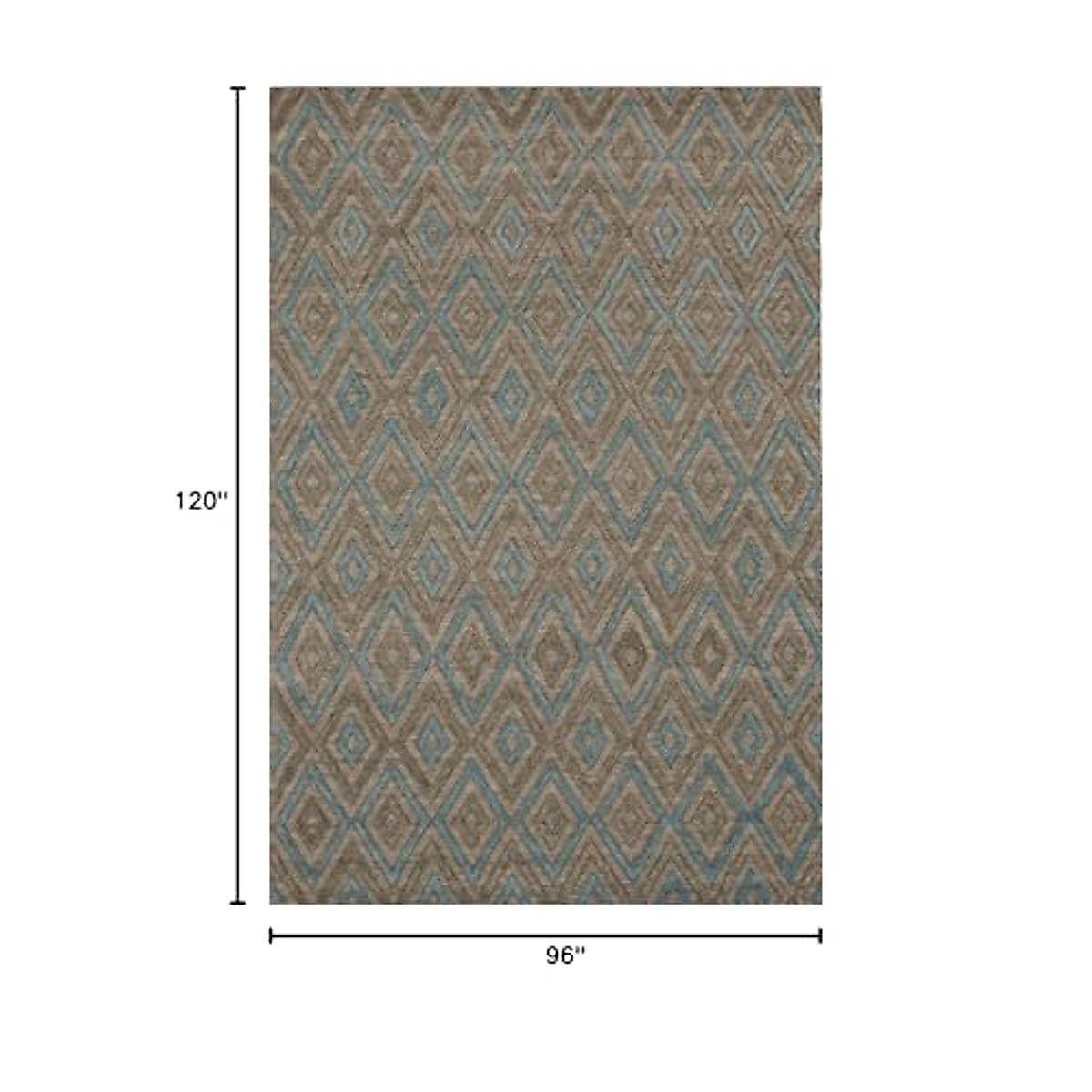 EORC Gray Handmade Wool & Viscose Raga Rug Luxurious Area Rug for Adding a Modern and Elegant Touch to Your Living Room, Bedroom, or Office Décor