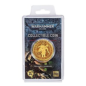 Warhammer 40,000: Necron Limited Edition Individually Numbered Gold Coloured Coin Series 1 Number 3