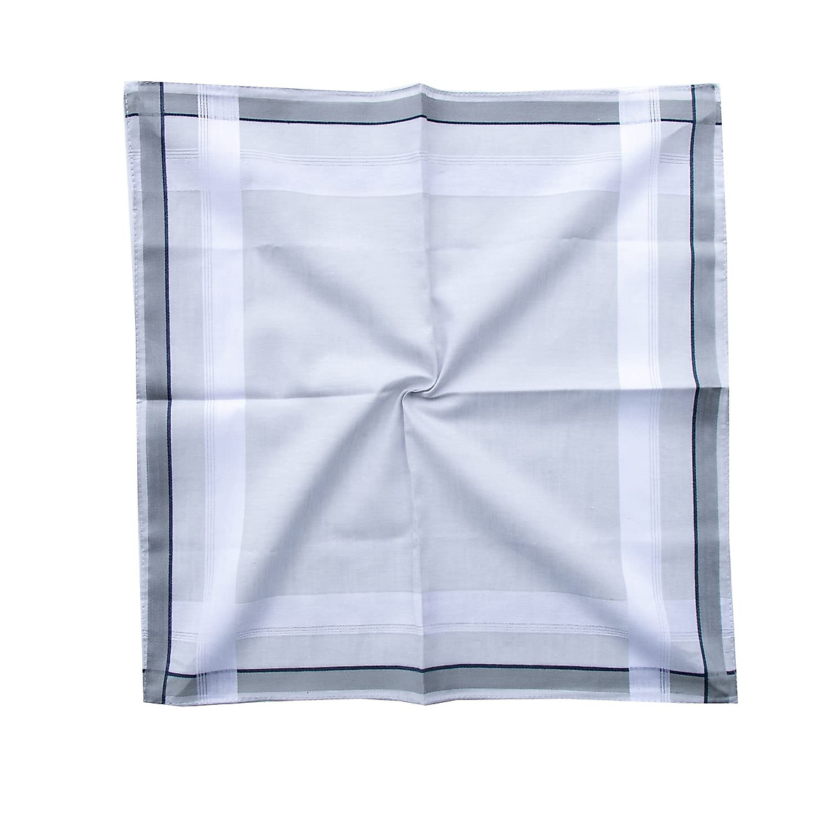 BonjourMrsMr Men's Handkerchies 100% Cotton Hanky 3 Piece Gift