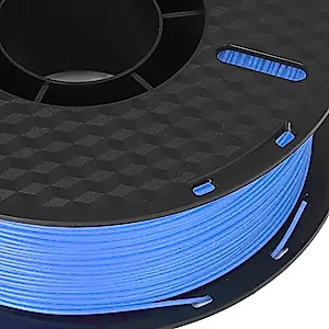 Gaeirt 3D Printer Roll Filament, Smokeless Plastic Shell 1kg Spool 1.75mm PLA Print Filament High Accuracy for Industrial Devices(Blue)