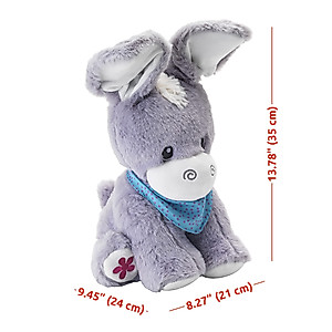 KiddoLab Peek-A-Boo Donkey: Soft Stuffed Animal Toy for Infants 6-18 Months with Moving Ears, Songs, Tunes & Lullabies