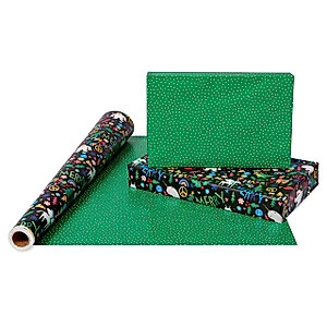 American Greetings Christmas Reversible Jumbo Wrapping Paper For Kids, Assorted Characters & Designs (1 Roll, 175 sq. ft)