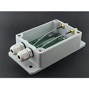 qBox DIY IOT Enclosure Kit (Two SMAs), IOT Enclosure for Arduino MKR Feather ESP32 Cellular LoRa WiFi Board, Waterproof IP65 Enclosure with Glands, prototyping PCB and Two SMA connectors