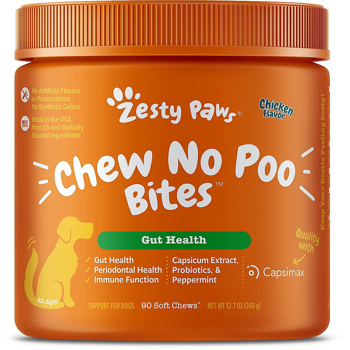 Probiotics for Dogs - Probiotics for Gut Flora, Digestive Health + Chew No Poo Bites - Coprophagia Stool Eating Deterrent for Dogs