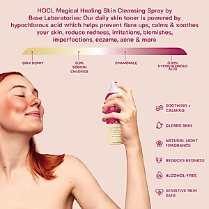 BASE LABORATORIES Hypochlorous Acid Spray for Face & Skin | 8 oz | Magic Facial Spray Daily Skin Repair Solution for Sensitive Skin, Redness, Irritations, Eczema, Acne. Hypochlrous HOCL Molecule Spray