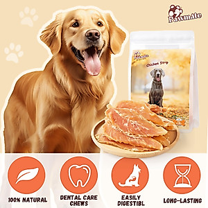 Pawmate Chicken Jerky Tenders, Healthy Natural Dog Treats Rawhide-Free Grain-Free Chicken Jerky for Dogs High Protein Training Treats Snacks for Small Medium Large Dogs 12 Counts