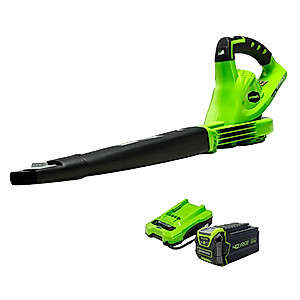 Greenworks 40V (150 MPH / 135 CFM) Cordless Leaf Blower, 4.0Ah Battery and Charger Included