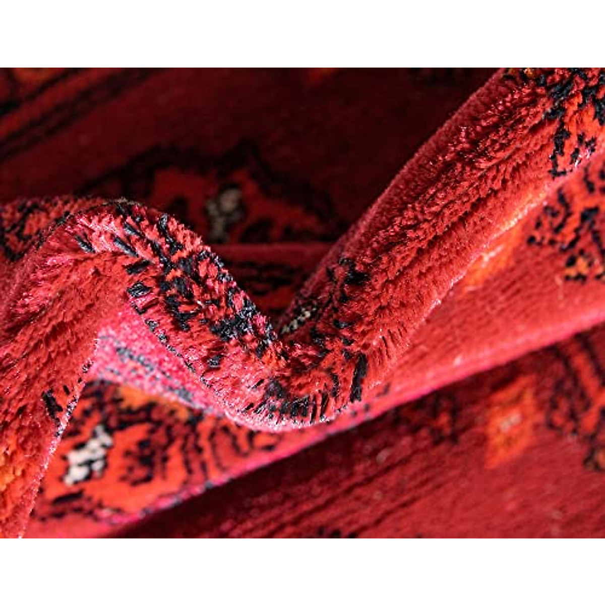 Rugs.com Bokhara Collection Rug – 6' x 9' Red Low Rug Perfect for Bedrooms, Dining Rooms, Living Rooms