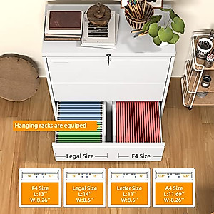 INTERGREAT White Two Drawer Lateral File Cabinets