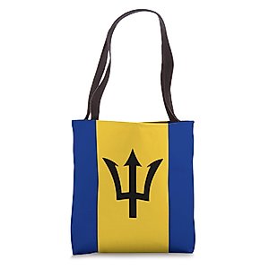 Barbados Flag Colours Bajan Caribbean Carnival Tote Bag