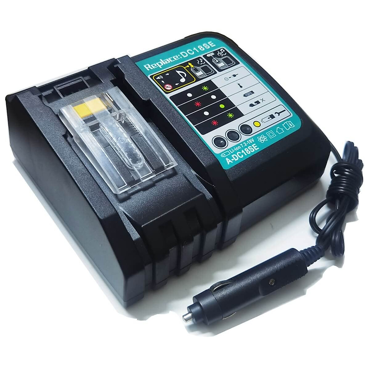 Compatible with Makita DC18SE 18 Volt Li-ion Nickel Metal Hydride Optimum Automotive Charger, Blue Vehicle Charger,The car Battery Charger compailble with Makita 18V Battery