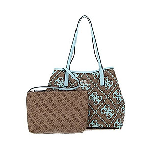 GUESS Bag, Latte Logo/Ice Blue