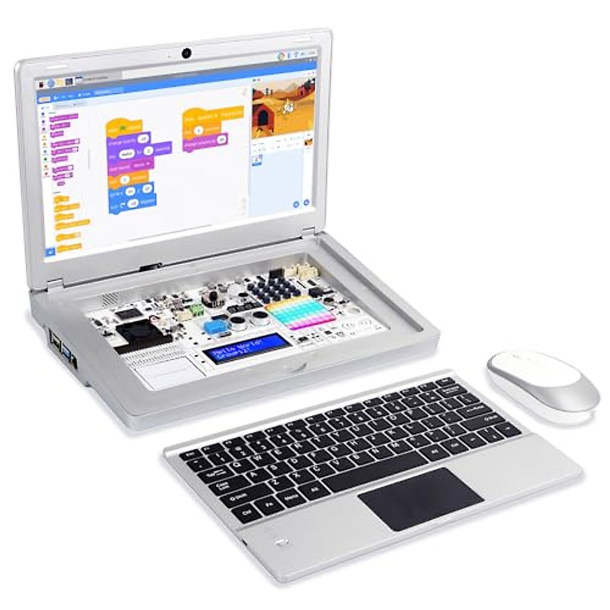 Crowpi2 Laptop for Raspberry Pi, Compatible with Raspberry Pi 4 Programming Learning Kit for Kids Adult - Basic Kit, RPI Not Included
