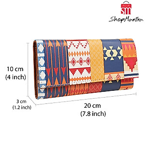 ShopMantra Abstract Triangle Pattern Multicolor Faux Leather Printed Women's Wallet