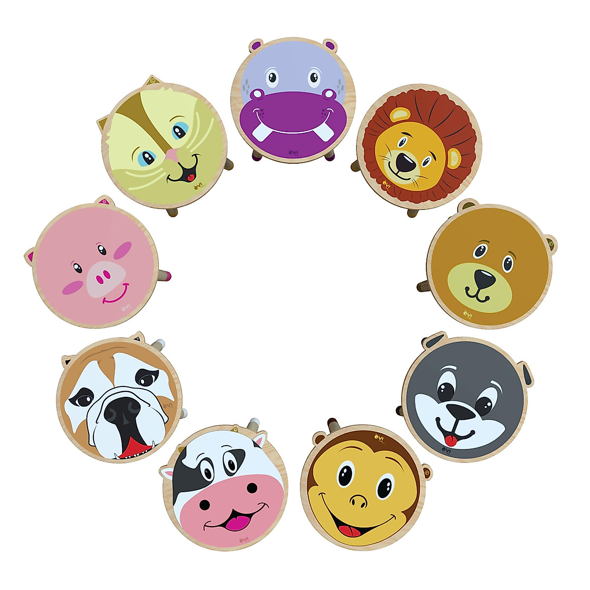 THE OVI FAMILY Kid’s Stool -12 inch Non-Slip Folding Step Stool,Wooden Chair, Lightweight Assembled Four-Legged Sitting Stool- Kitchen,Bathroom, Bedroom, Classroom, Playroom