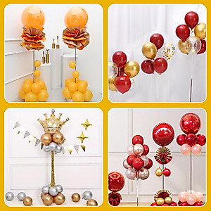 Balloon Column Stand Set of 2, 7ft Adjustable Balloon Stand kit with Base Telescopic for Floor Baby Shower Wedding Birthday Graduation Halloween Party Decorations