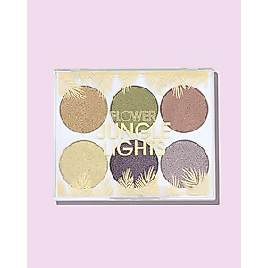 FLOWER BEAUTY Jungle Lights Eyeshadow Palette - Blendable + Creamy Powder - Buildable - No Fall-Out - Six Shades (Jungle Lights)