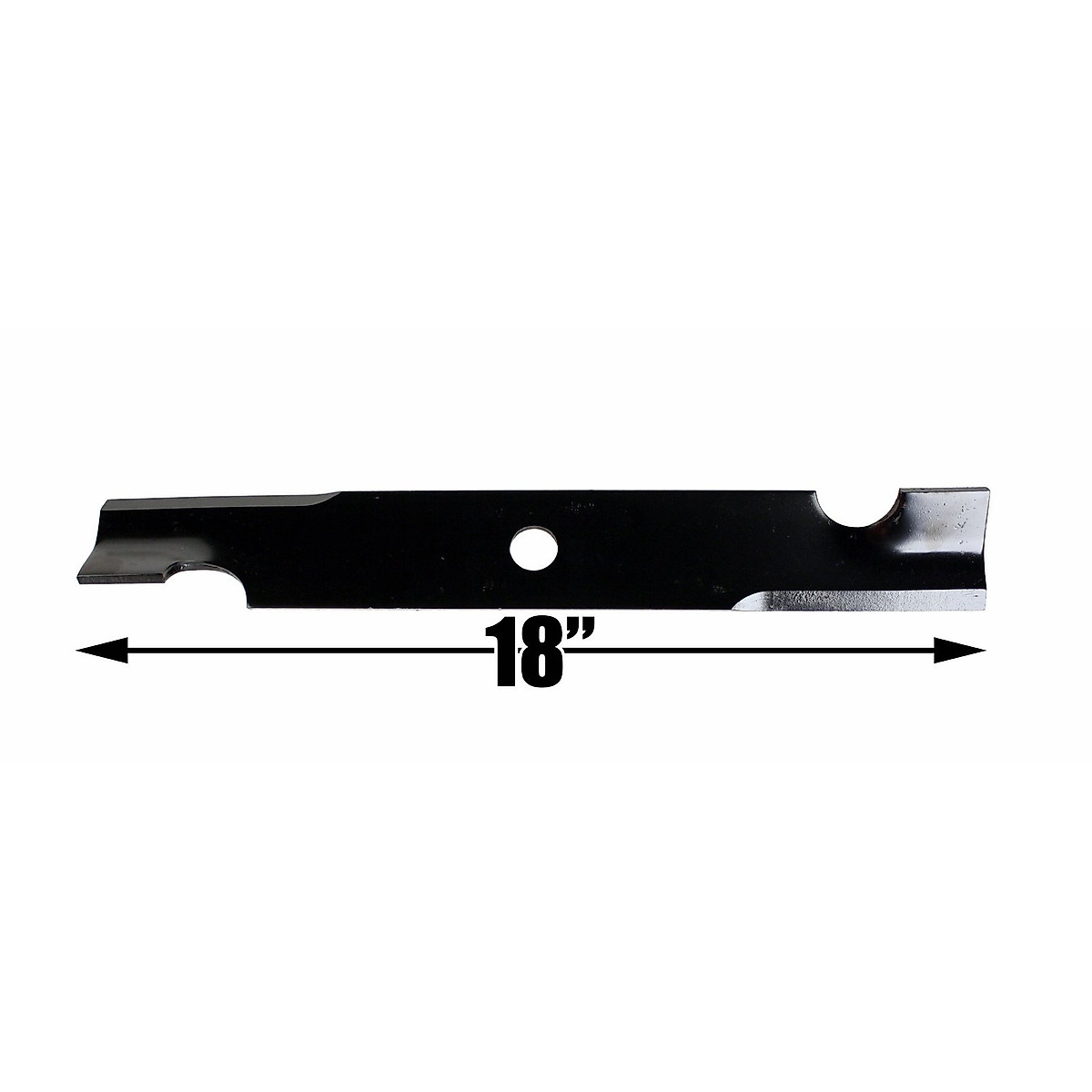 USA Mower Blades U15180BP (9) High-Lift Replacement Blade for Toro 103-6387 103-6387-S 103-6402-S Length 18 in. Width 2-1/2 in. Thickness .250 in. Center Hole 15/16 in. 52 in. Deck