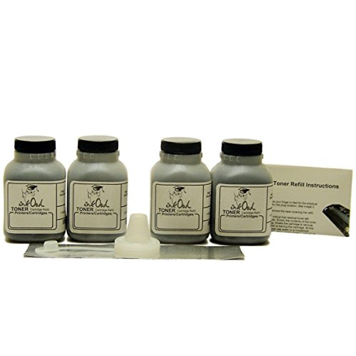InkOwl Toner Refill Kit Replacement for Brother TN-630, TN-660 (4-Pack)