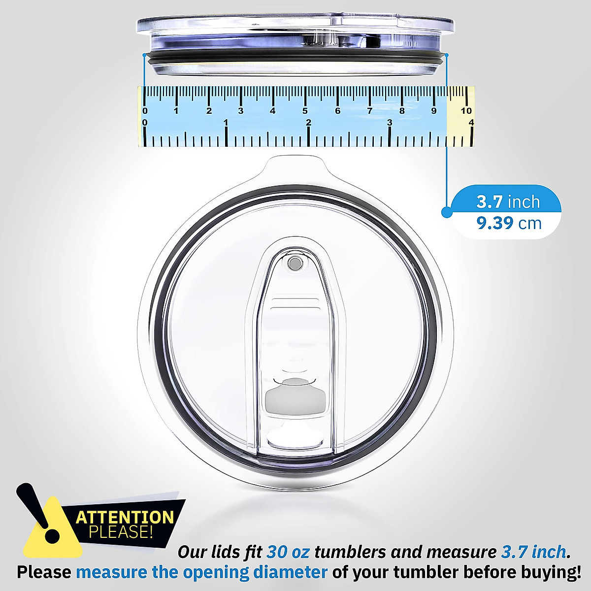 30 OZ - 3 Replacement Lids for Yeti Tumblers like Yeti Lids - 3.7 Inch Diameter - Spill Proof Lids for Yeti Tumblers - Tumbler Lid for Yeti Tumbler 30 oz, Tumbler Lids 30 oz Replacement Lid, Fit Yeti