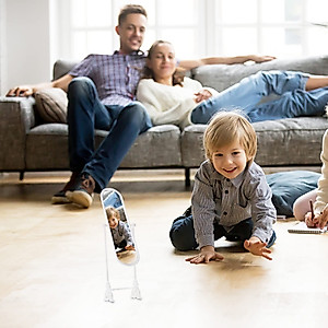 ARTIBETTER 2 Sets Miniature Standing Dressing Mirror Miniatures Dolls House Mirror for Dollhouse DIY Craft Bedroom Furniture