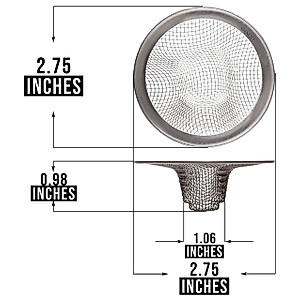 Strainer Hair Catcher Mesh, Kitchen Sink Strainer 3", Drain Protector Hair Catcher, Tub Drain Hair Catcher, Metal Drain Cover