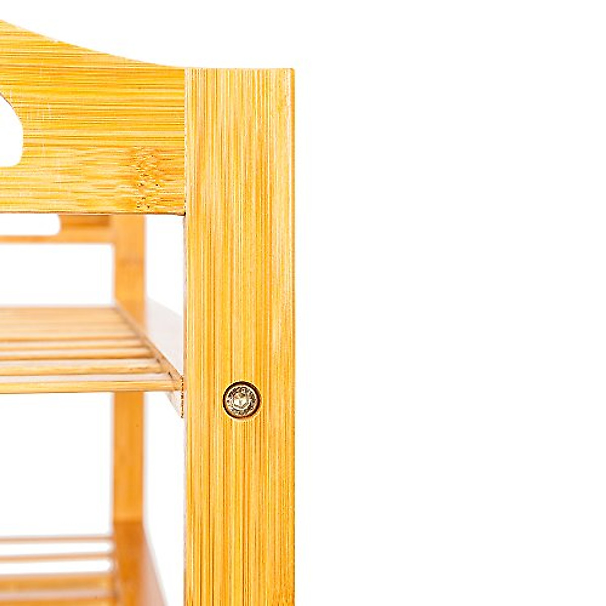 N&D 4 Tiers Bamboo Shoe Rack storage shelves rack Multifunctional Bamboo Rack (Wood Color)