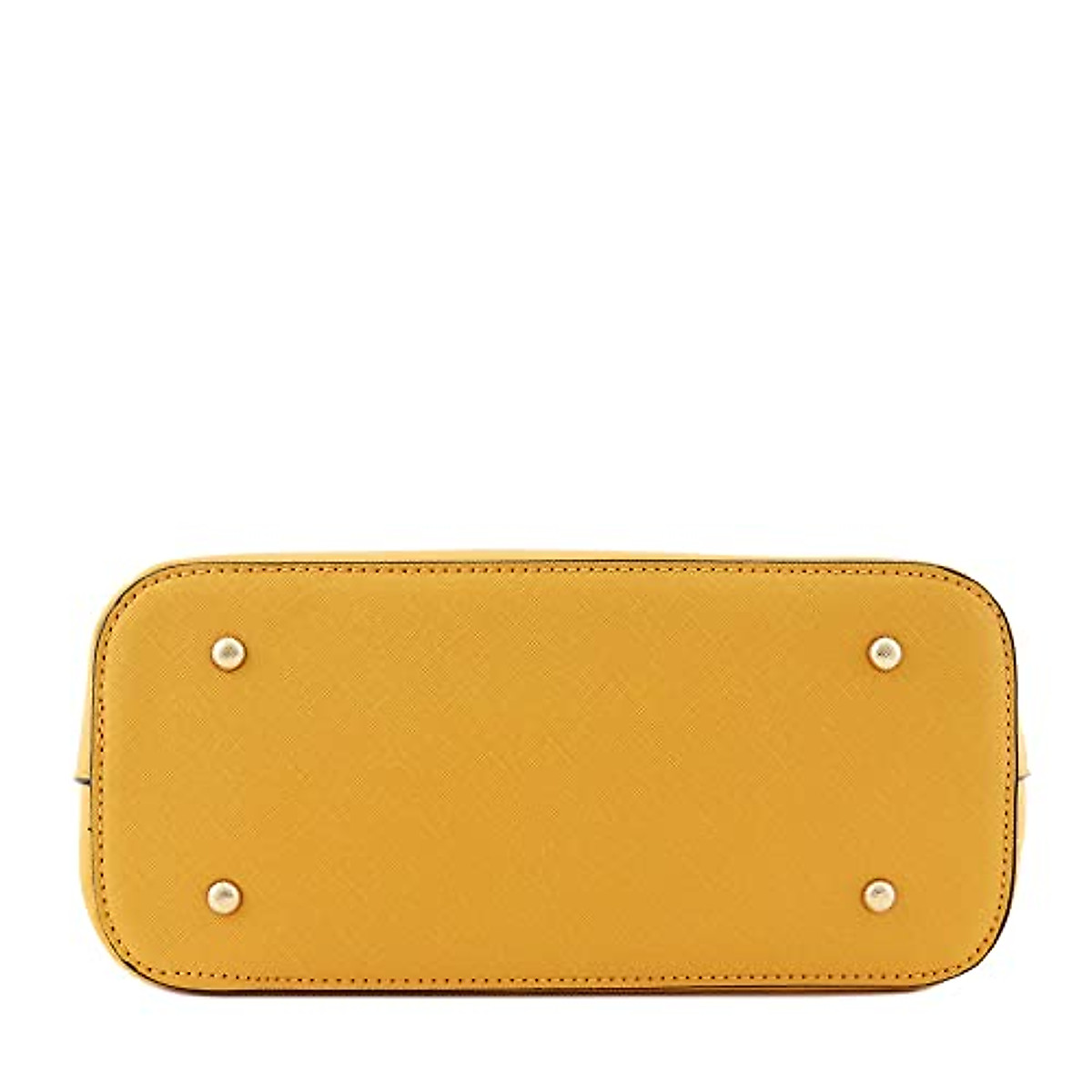 2pcs Set Classic Triple Zip Top Handle Small Satchel Bag with Zip Around Wallet (Mustard)