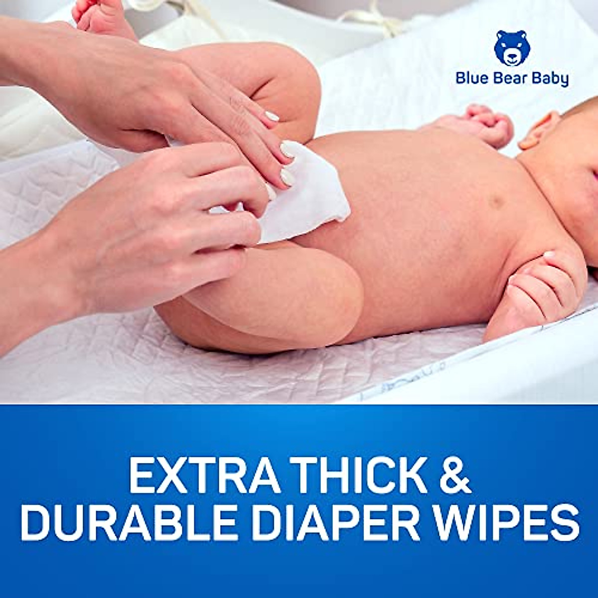 Blue Bear Protection Baby Wipes Sensitive Formula, Ultra Gentle & Hypoallergenic Wet Wipes Baby, Baby Wipes Bulk, Travel Baby Wipes, Baby Face Wipes 2304 Count (Pack of 32)