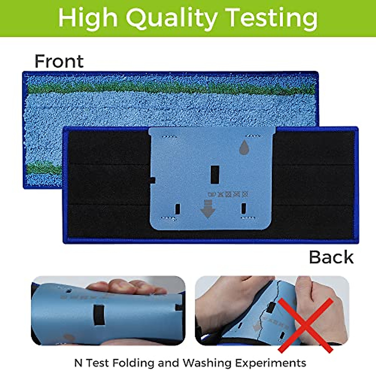 KVLZ Mop Pad Accessories for iRobot Braava Jet m6 Series Ultimate Robot Mop,Upgrade M6 Wet mop mat Washable and Reusable Robot Wet Mopping Pad Replacement Parts(Blue -4 Pack)