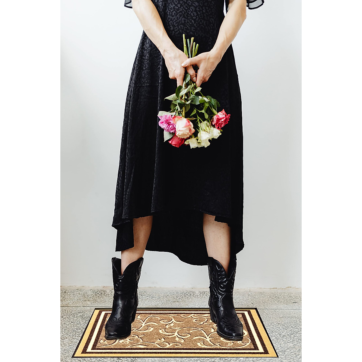 Non-Slip Rubber Back Landing Rug - Landing Mat for Bottom of Stairs - Floormat - Doormat (20" x 30") (Medium, 1999-LM)