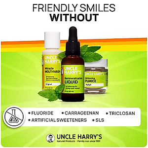 Uncle Harry's Natural Remineralization Kit with Tooth Whitening - 3 Products Strengthen Weak Enamel, Brighten Smile, & Correct Oral Care Issues (1 kit)