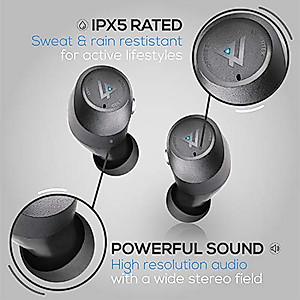 LYPERTEK SoundFree S20 - True Wireless in-Ear Headphone with QuickConnect, Wireless Charging, Ambient Sound, IPX5, 8+40h Playtime, Black