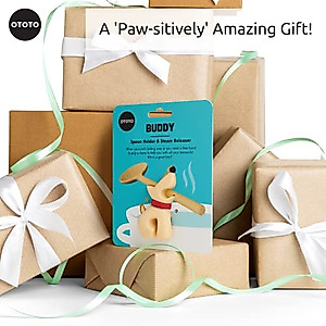 OTOTO Buddy Dog Kitchen Spoon Holder - Cooking Spoon Rest for Kitchen Counter - Spatula, Ladle Holder, Kitchen Utensil Holder - Heat Resistant & Dishwasher Safe Utensil Rest for Stove Top