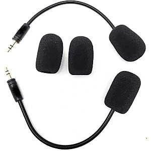 TNE 2-Pack Replacement 3.5mm Game Mics Microphone Boom for Turtle Beach Ear Force XO Four & Recon 150 50 50X 50P 60P Camo Xbox One PS4 Gaming Headsets Premium with Lock