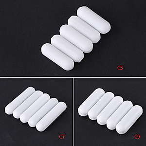 5Pcs Type-C Stir Bars,5 * 15mm Magnetic PTFE Stir Bar,Lab Mixing Blending Equipment,High Temperature and Resistance,Low Temperature Resistance,No Adhesiveness,for Magnetic Mixer