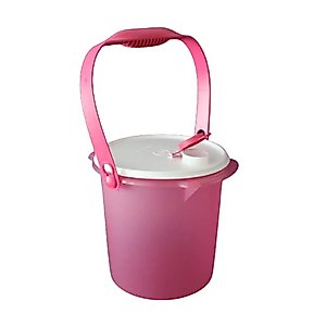 Tupperware Jumbo Canister with Cariolier Handle 5qt for Party Patio Pool Beach in Pink