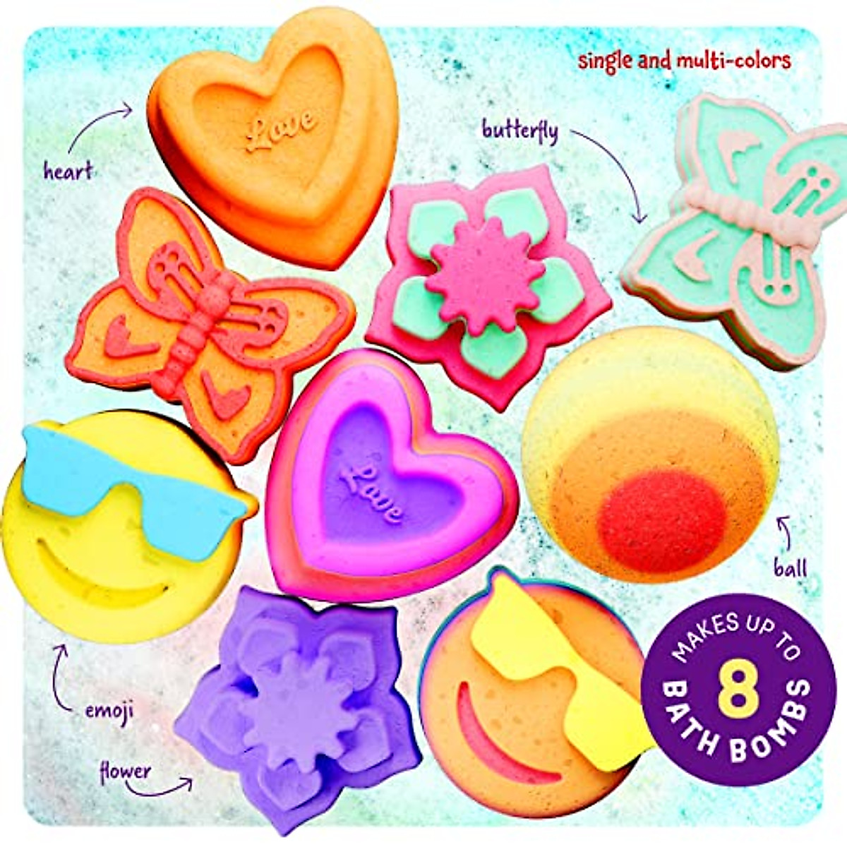 Bath Bomb Making Kit for Kids - Kids Crafts Science Project - Gifts for Girls and Boys Ages 6-12 - Craft Activity Gift for Age 6, 7, 8, 9, 10, 11 & 12 Year Old Girl - Makes 10 Kid Bath Bombs Fizzies